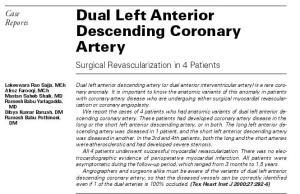 Classification of dual LAD | Dr.S.Venkatesan MD